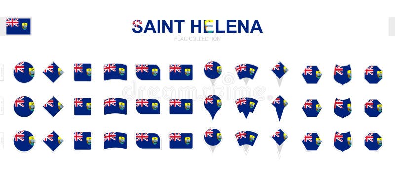 Large Collection of Saint Helena Flags of Various Shapes and Effects ...