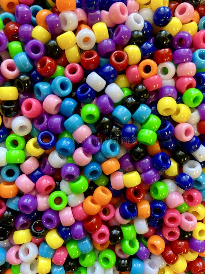 A Large Collection of Colorful Craft Beads Stock Image - Image of ...