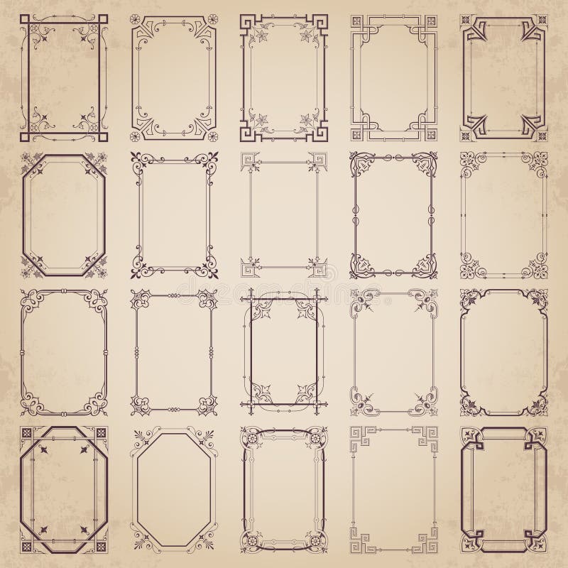 Calligraphic frames stock vector. Illustration of decoration - 19521777