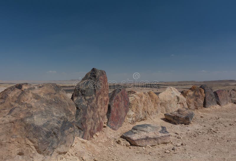 Large Colorful Desert Rocks Stock Image - Image of design, architecture ...