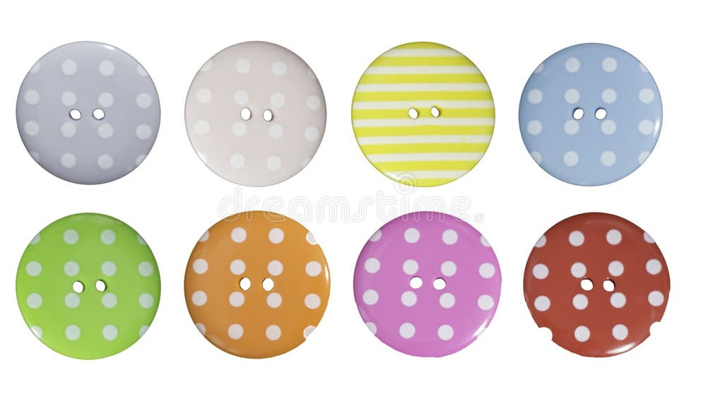 Large Colourful Patterned Buttons Stock Illustration - Illustration of ...