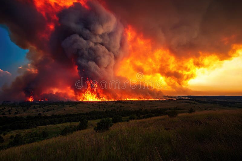 A Large Column of Smoke Rising into the Air, Often Used As an Indicator ...