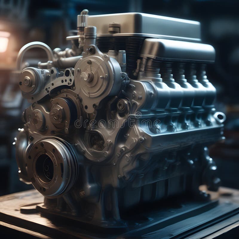 Large Combustion Engine, AI-generatet Stock Illustration - Illustration ...