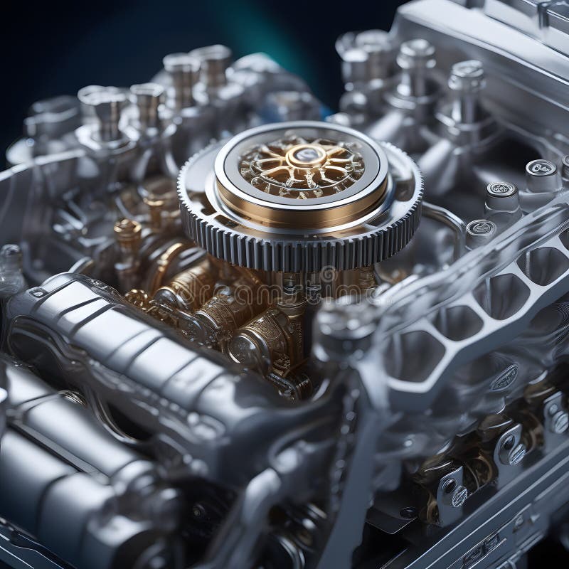 Large Combustion Engine, AI-generatet Stock Illustration - Illustration ...