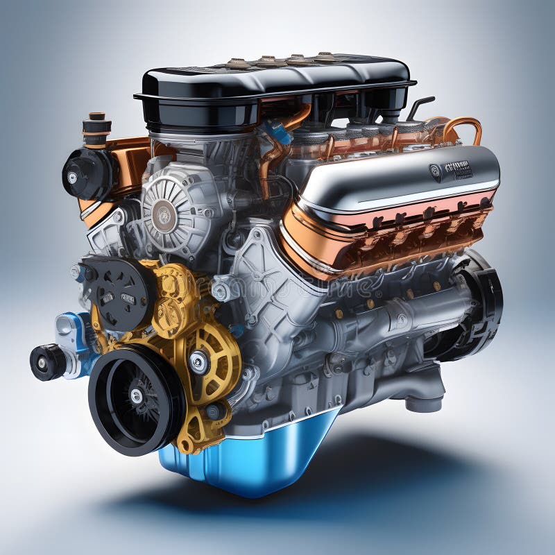 Large Combustion Engine, AI-generatet Stock Illustration - Illustration ...