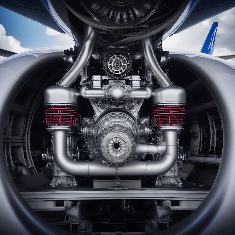 Large Combustion Engine, AI-generatet Stock Illustration - Illustration ...