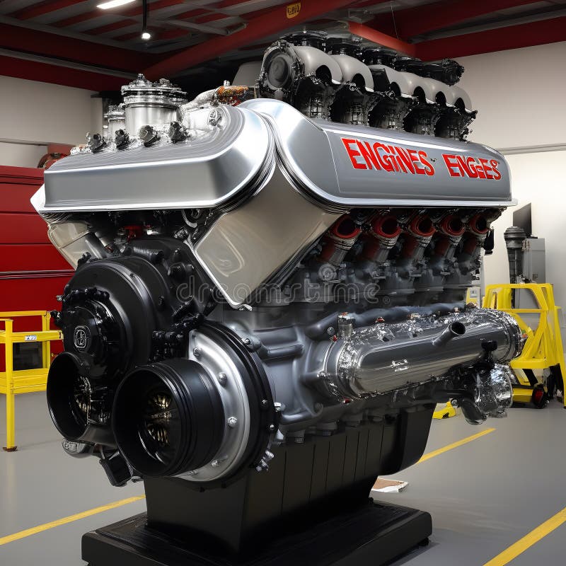 Large Combustion Engine, AI-generatet Stock Illustration - Illustration ...