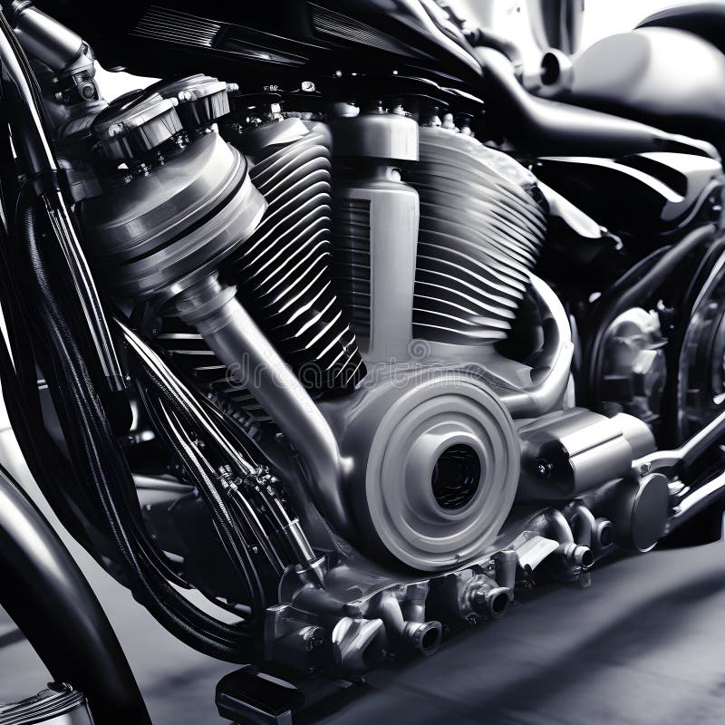 Large Combustion Engine, AI-generatet Stock Illustration - Illustration ...