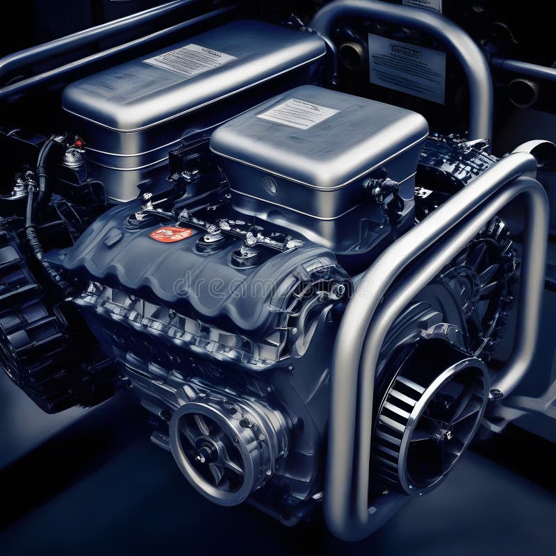 Large Combustion Engine, AI-generatet Stock Illustration - Illustration ...