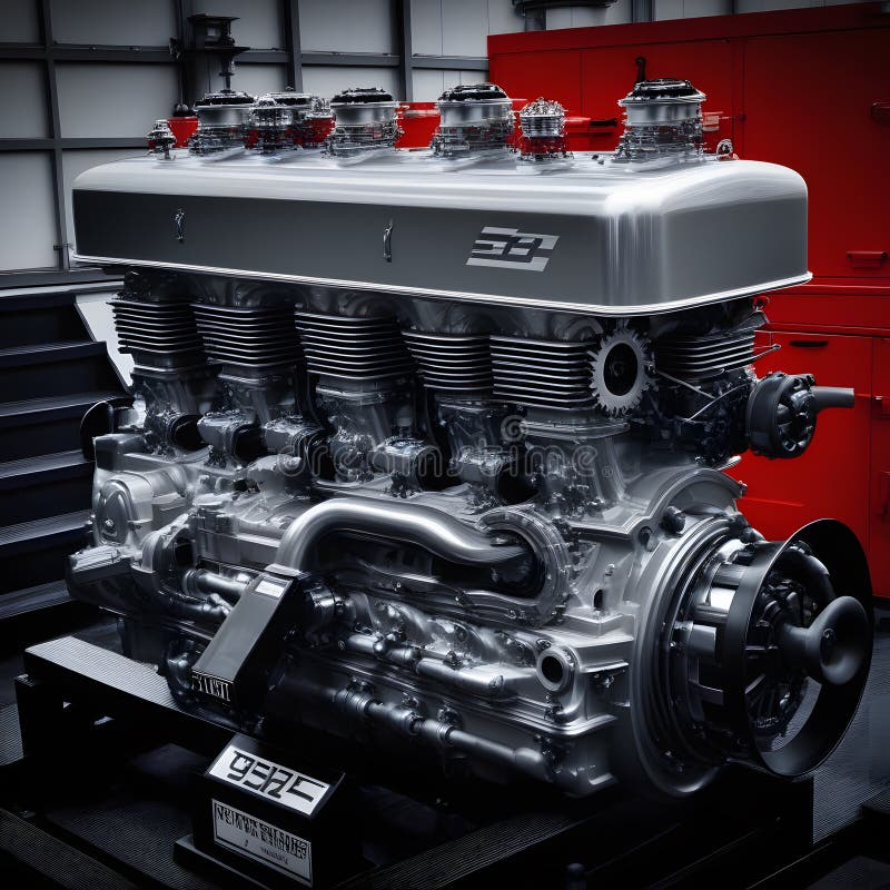 Large Combustion Engine, AI-generatet Stock Illustration - Illustration ...