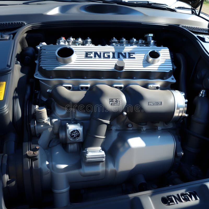 Large Combustion Engine, AI-generatet Stock Illustration - Illustration ...