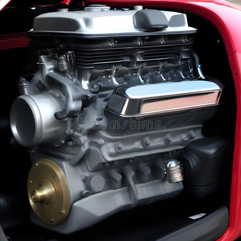 Large Combustion Engine, AI-generatet Stock Illustration - Illustration ...