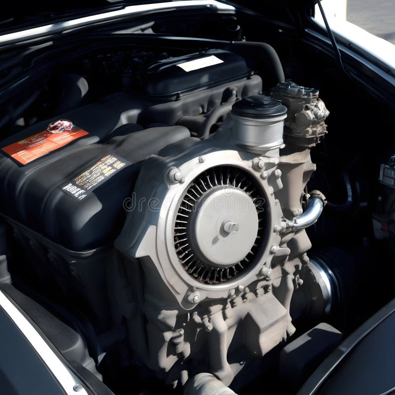 Large Combustion Engine, AI-generatet Stock Illustration - Illustration ...