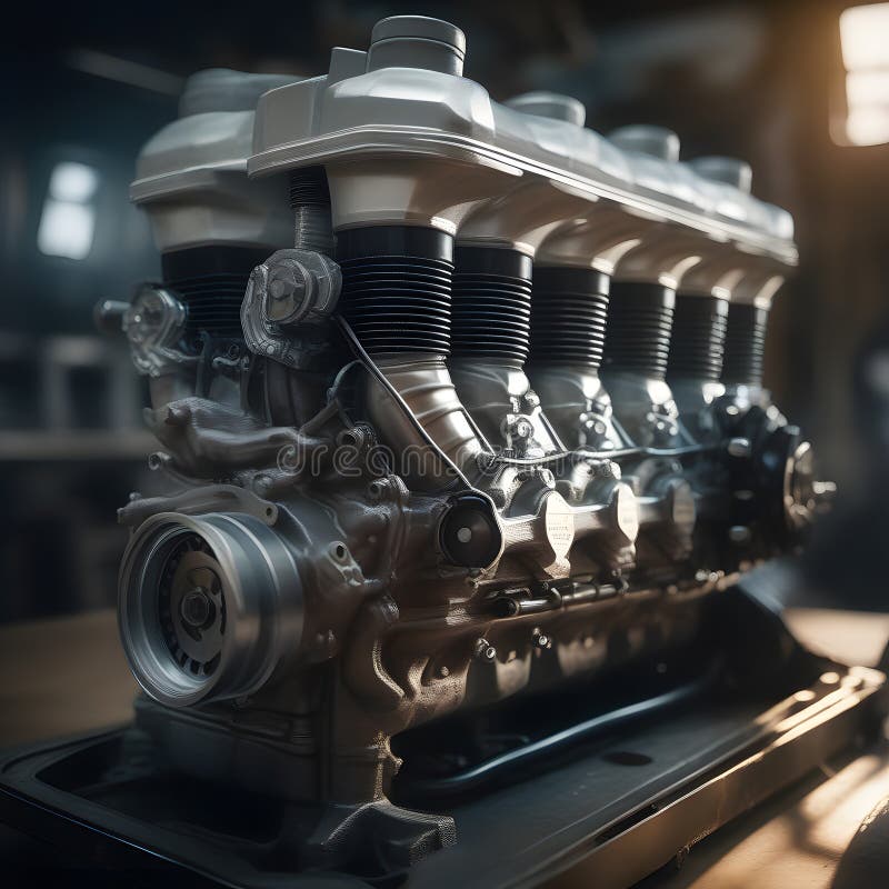 Large Combustion Engine, AI-generatet Stock Illustration - Illustration ...