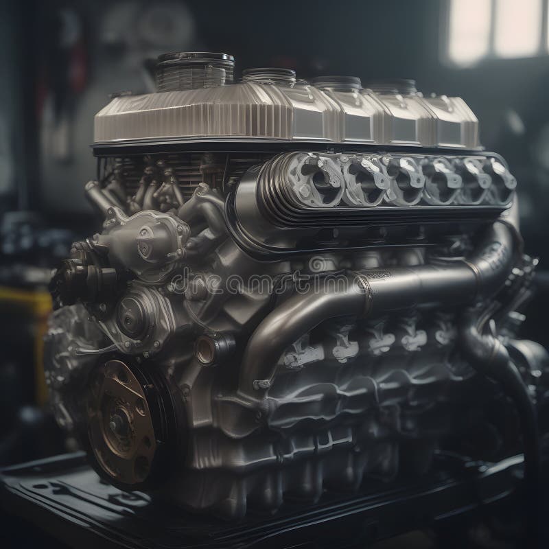 Large Combustion Engine, AI-generatet Stock Illustration - Illustration ...