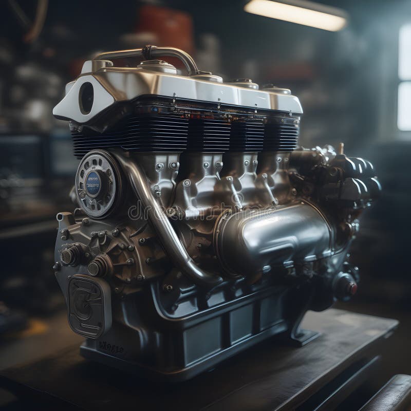 Large Combustion Engine, AI-generatet Stock Illustration - Illustration ...