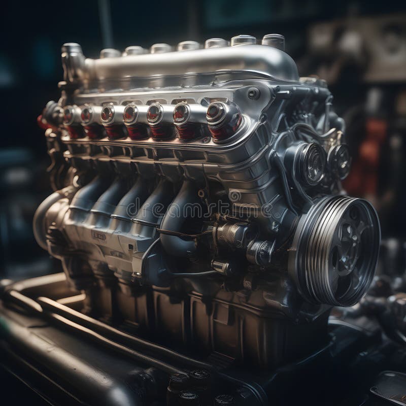 Large Combustion Engine, AI-generatet Stock Illustration - Illustration ...