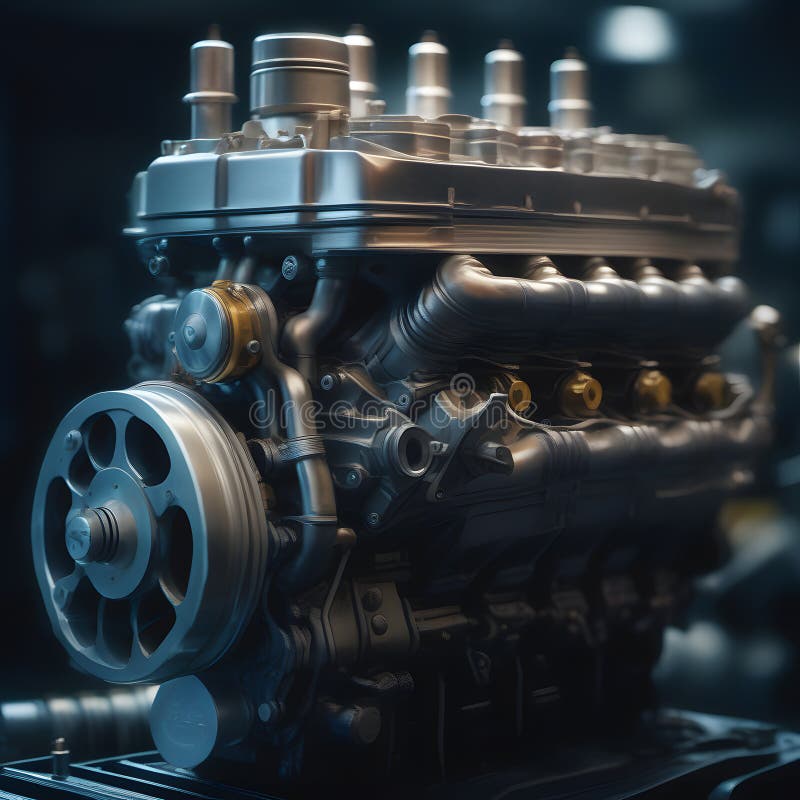 Large Combustion Engine, AI-generatet Stock Illustration - Illustration ...