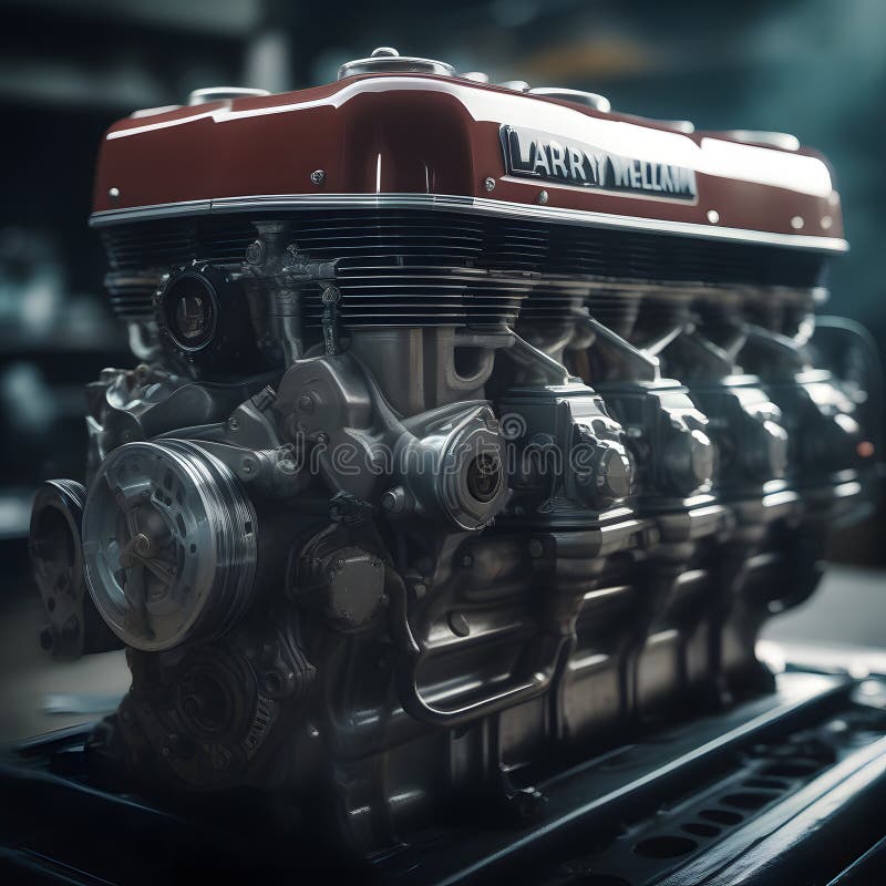 Large Combustion Engine, AI-generatet Stock Illustration - Illustration ...