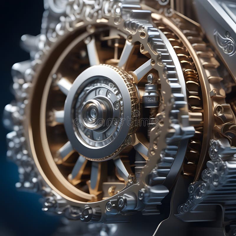 Large Combustion Engine, AI-generatet Stock Illustration - Illustration ...