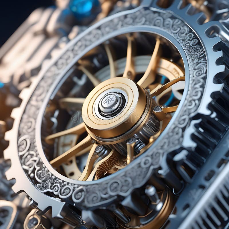 Large Combustion Engine, AI-generatet Stock Illustration - Illustration ...