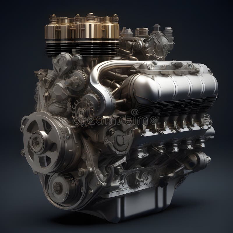 Large Combustion Engine, AI-generatet Stock Illustration - Illustration ...