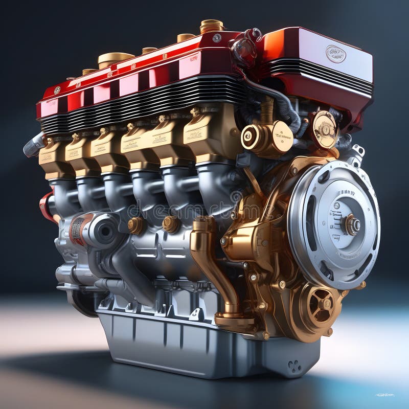 Large Combustion Engine, AI-generatet Stock Illustration - Illustration ...