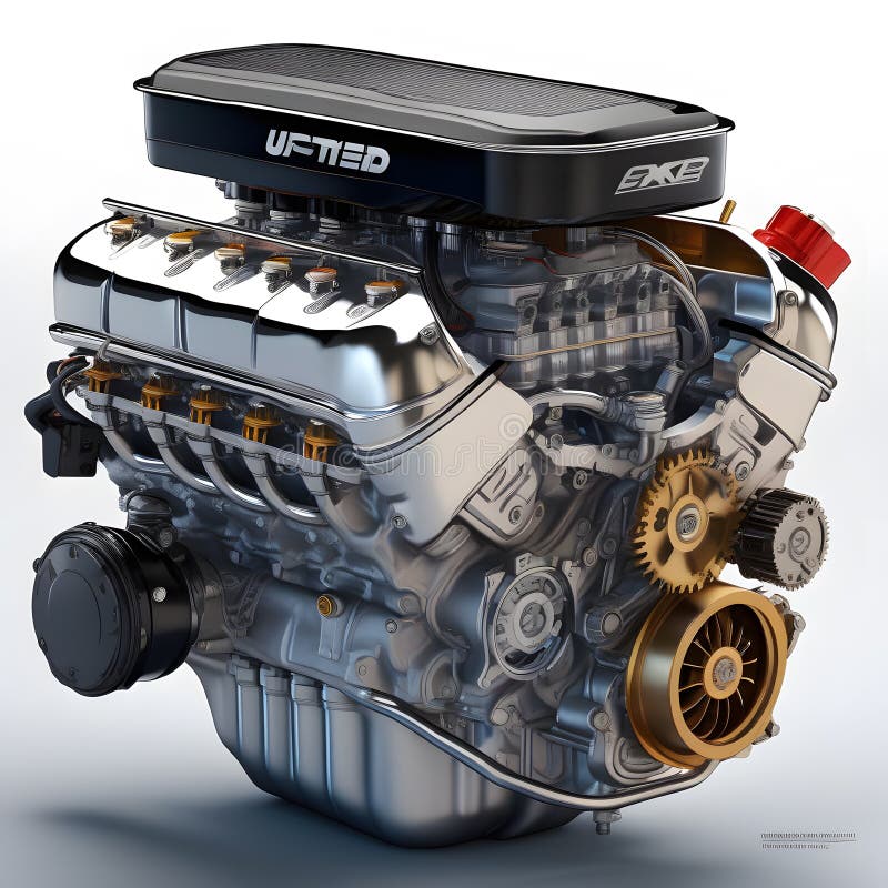 Large Combustion Engine, AI-generatet Stock Illustration - Illustration ...