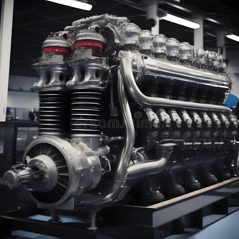 Large Combustion Engine, AI-generatet Stock Illustration - Illustration ...