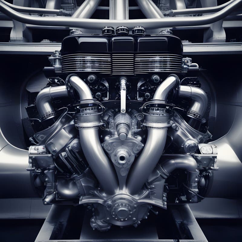 Large Combustion Engine, AI-generatet Stock Illustration - Illustration ...