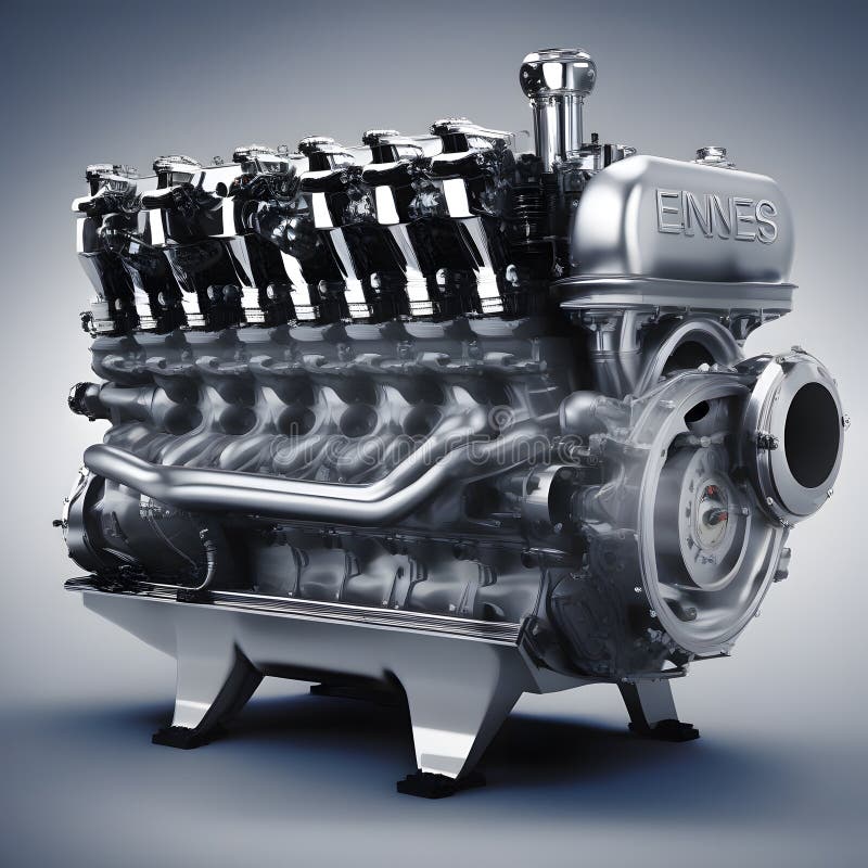 Large Combustion Engine, AI-generatet Stock Illustration - Illustration ...