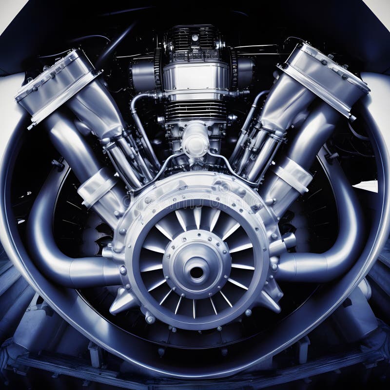 Large Combustion Engine, AI-generatet Stock Illustration - Illustration ...