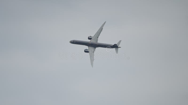Large Black Commercial Jet Airplane during Flight Stock Video - Video ...