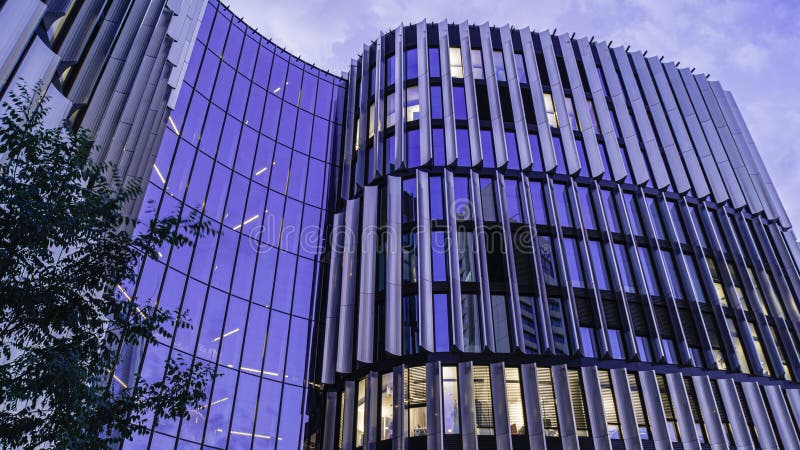 Large Commercial Buildings Including in Prague Stock Image - Image of ...