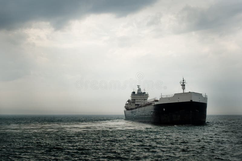 Large Commercial Ship stock image. Image of freight, transportation ...