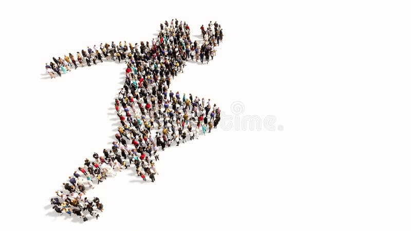 Large Community Of People Forming The Image Of A Religious Christian ... Large Community Of People Forming The Image Of A Religious Christian ...
