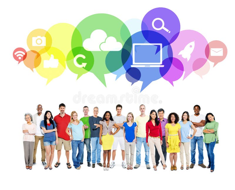 Large Community Social Networking Concept Stock Photo - Image of ...