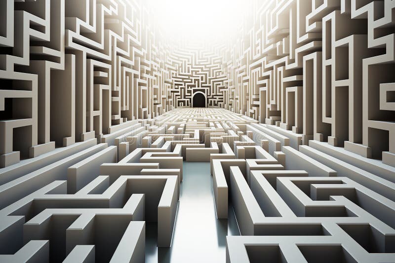 Large and Complex Labyrinth. Finding an Effective Solution. Puzzle ...