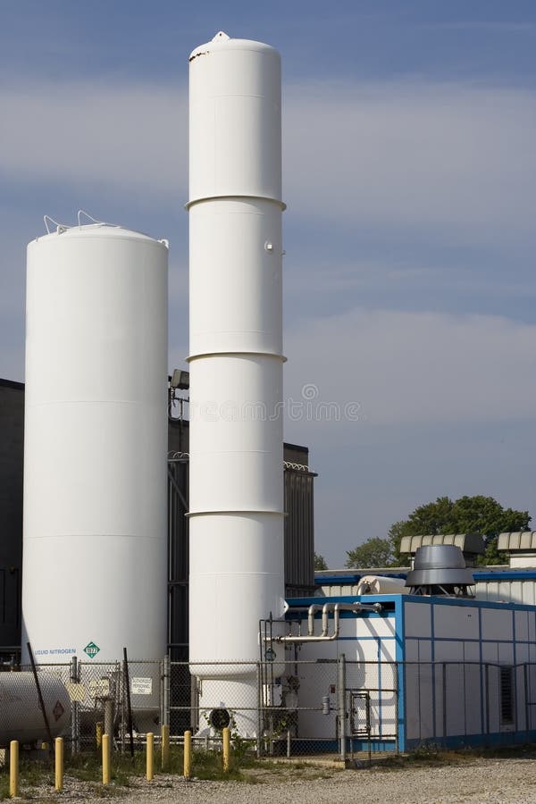 Large Compressed Gas Cylinder Stock Photo - Image of industrial ...