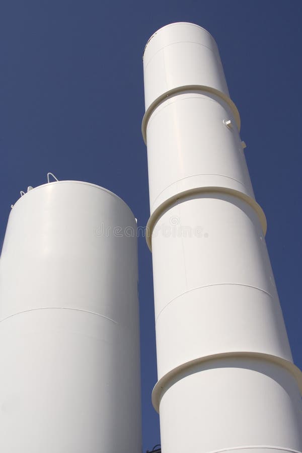 Large Compressed Gas Cylinder Stock Photo - Image of industrial ...