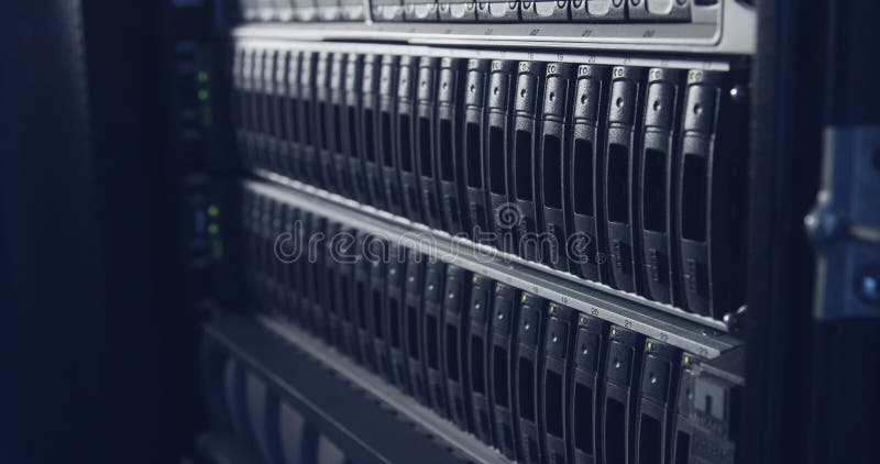 Large Computer Server Room in a Data Center Stock Footage - Video of ...