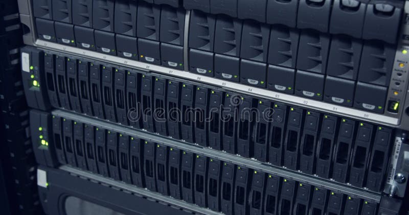 Large Computer Server Room in a Data Center Stock Footage - Video of ...