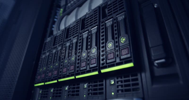 Large Computer Server Room in a Data Center Stock Footage - Video of ...