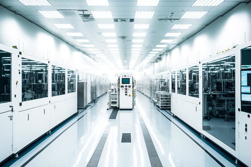 Large Computing Innovation Factory Wafer Semiconductor Manufacturing ...