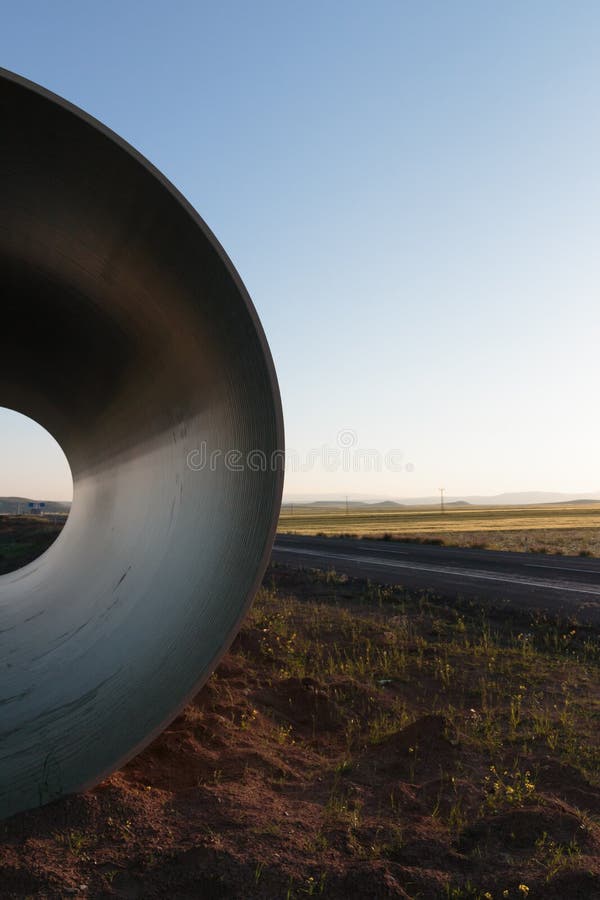 Large Concrete Pipes Waiting for Infrastructure Work Stock Image ...