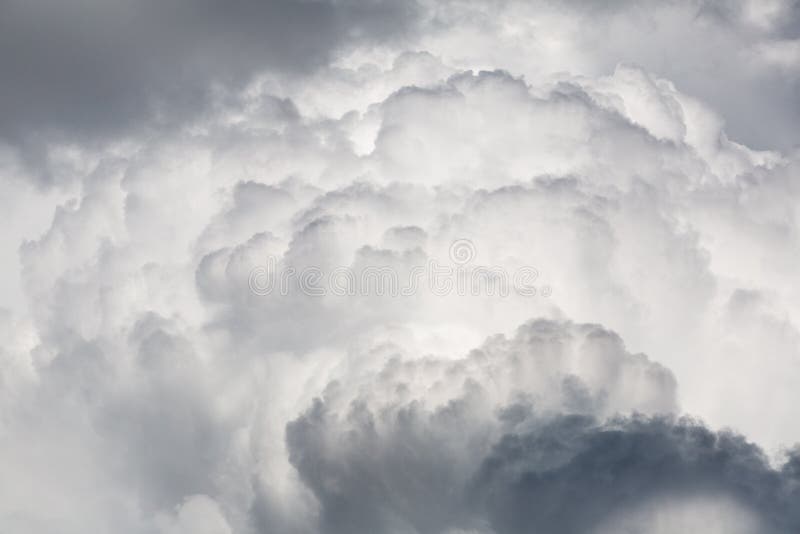 Large Condensed Clouds, Black and White Clouds Stock Image - Image of ...