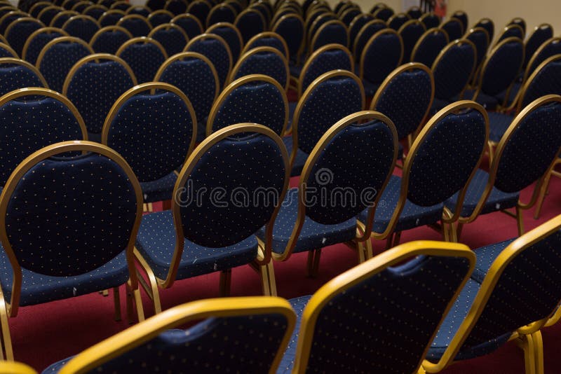 Large Conference Room with Elite Blue Seats, Comfortable Chairs, Many ...