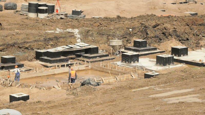 Large Construction of Large Complex of Buildings Stock Footage - Video ...