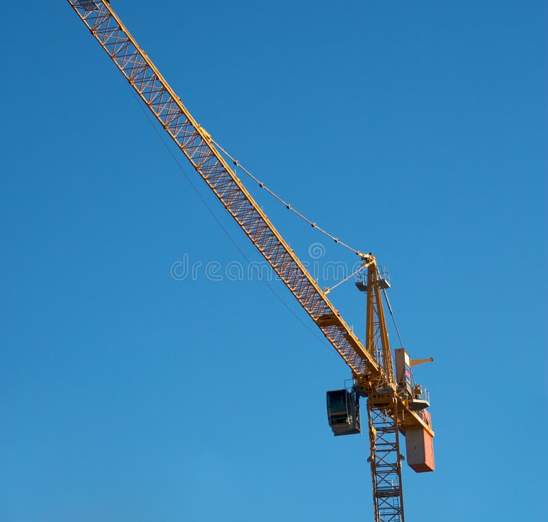 Large construction crane stock image. Image of site, project - 16276845
