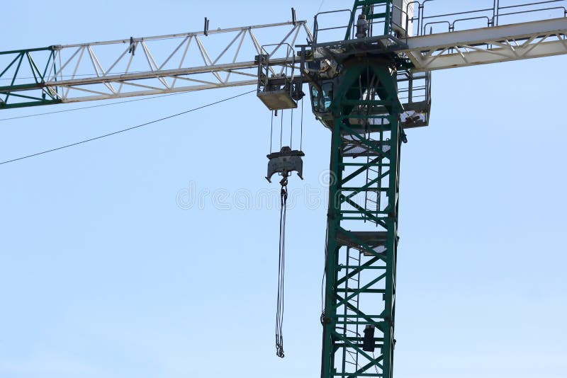 Large Construction Crane Closeup Stock Image - Image of machinery ...
